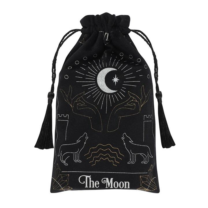 Moon Tarot Card Drawstring Pouch Bag