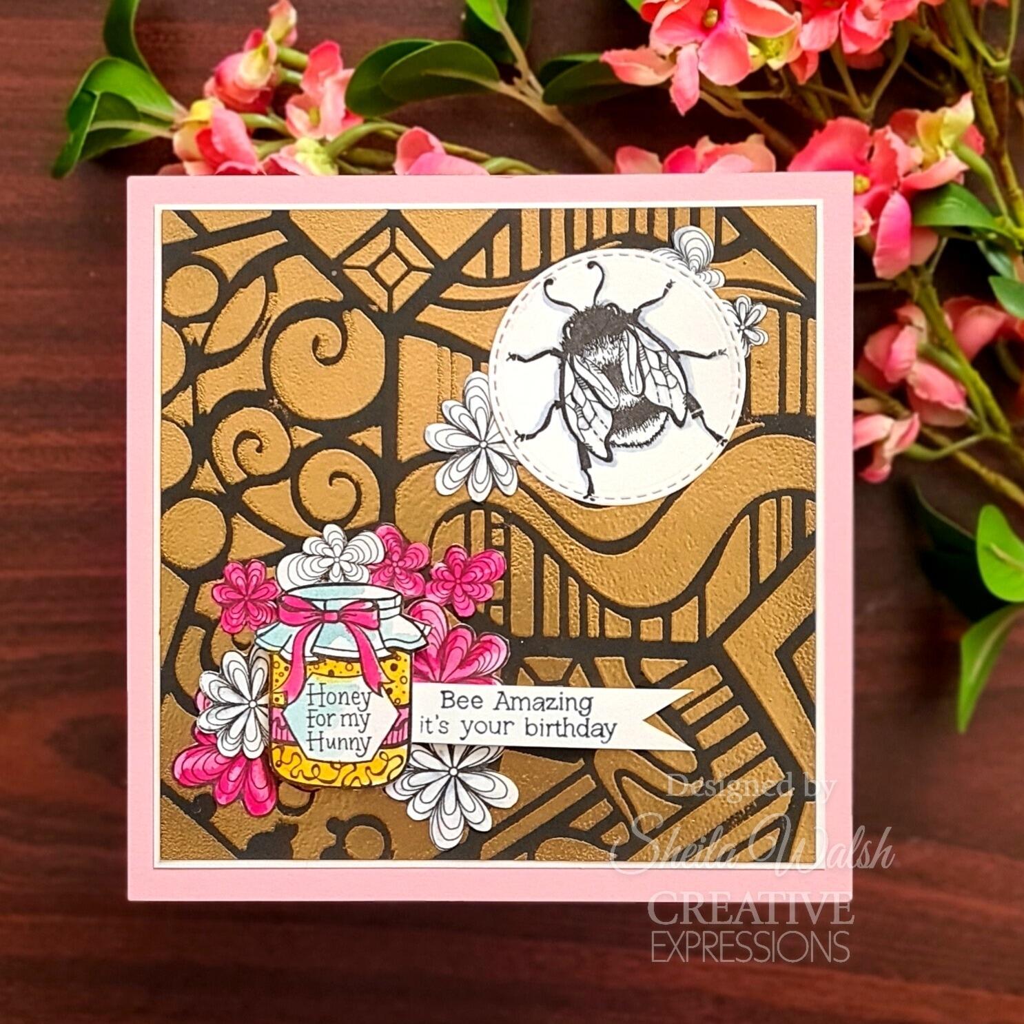 Creative Expressions Dora Bee Amazing 6 in x 8 in Clear Stamp Set