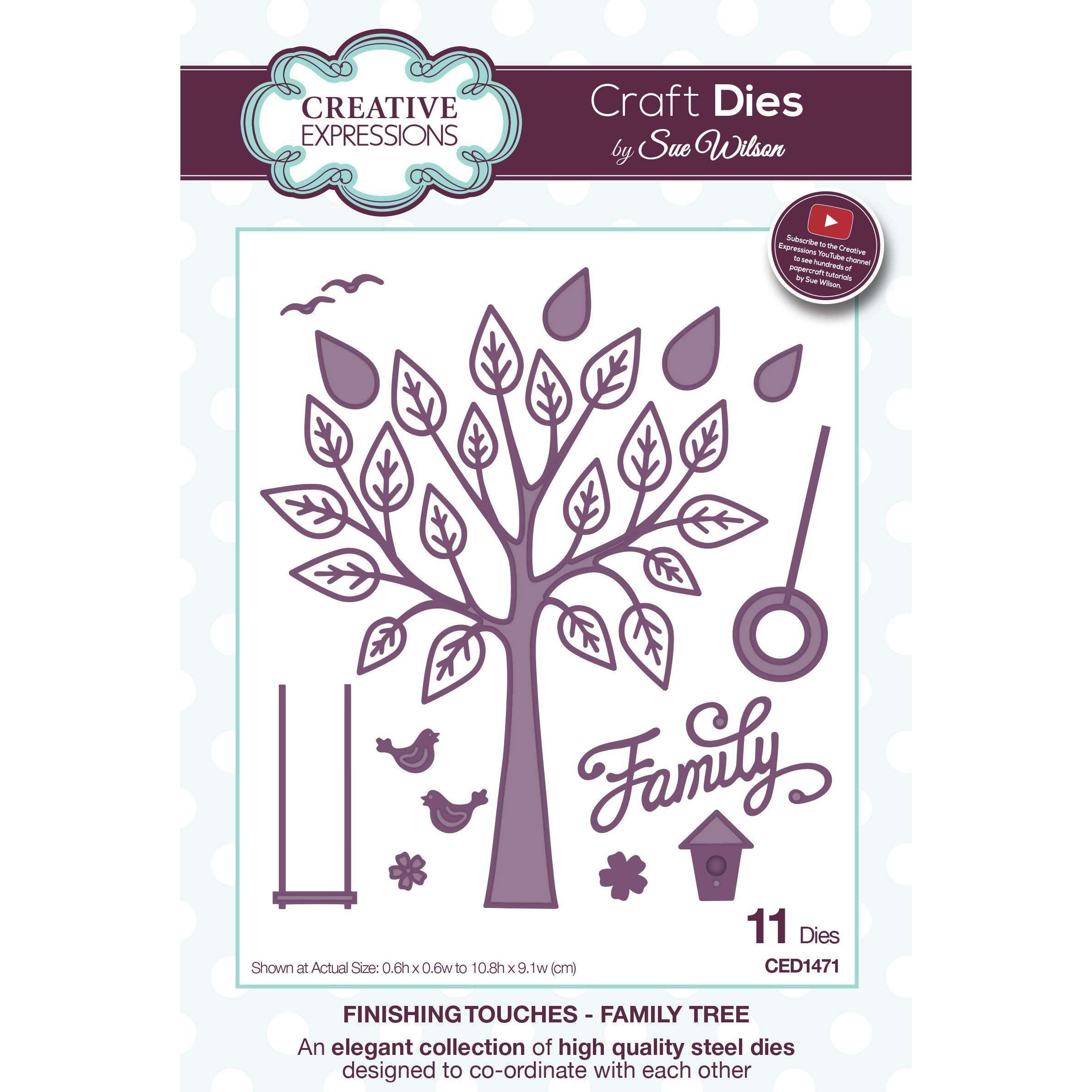 Creative Expressions Sue Wilson Finishing Touches Family Tree Craft Die
