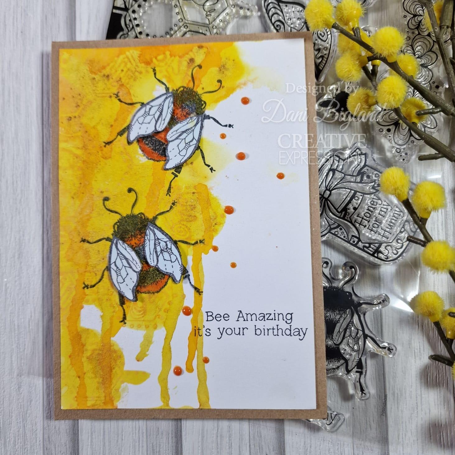 Creative Expressions Dora Bee Amazing 6 in x 8 in Clear Stamp Set