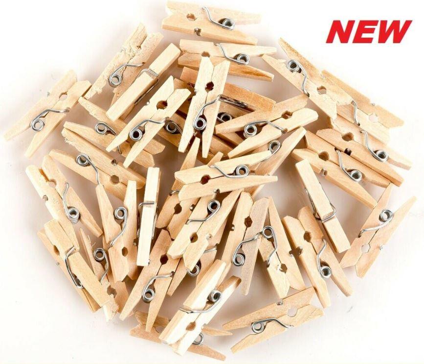 Mini Wooden Craft Pegs - Pack of 25