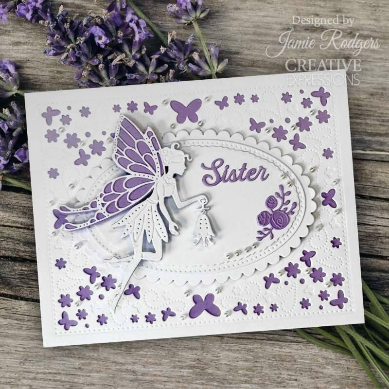 Jamie Rodgers Dies by Creative Expressions - Butterfly & Flowers Frame