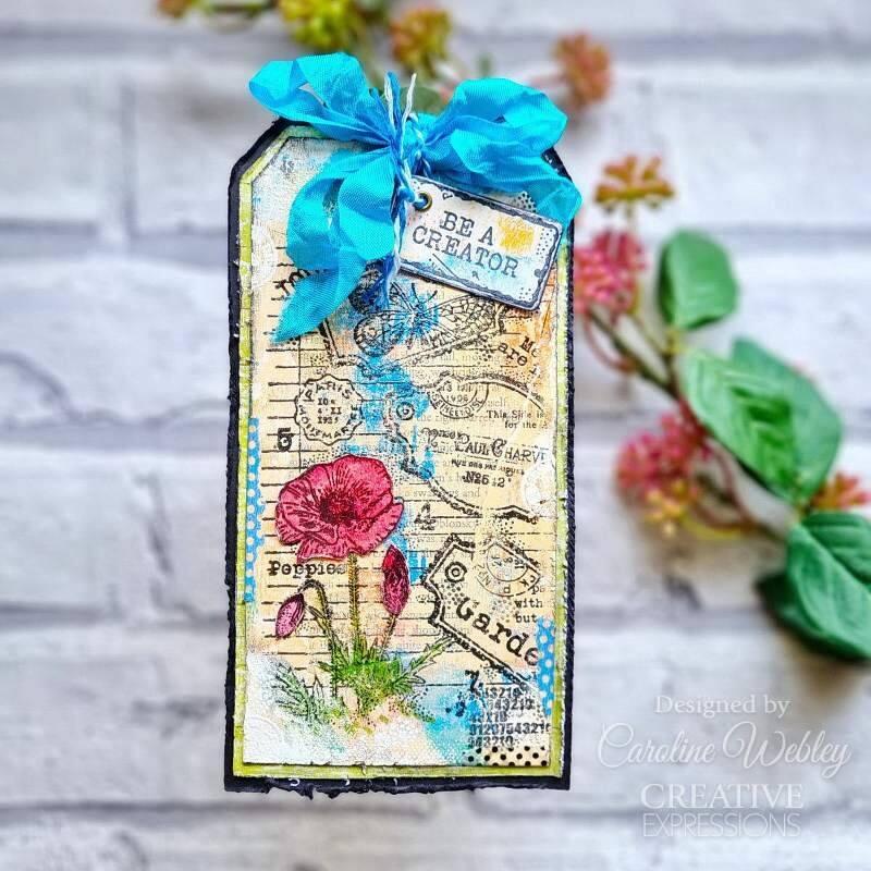 Woodware Clear Singles Distressed Labels 4 in x 6 in Stamp