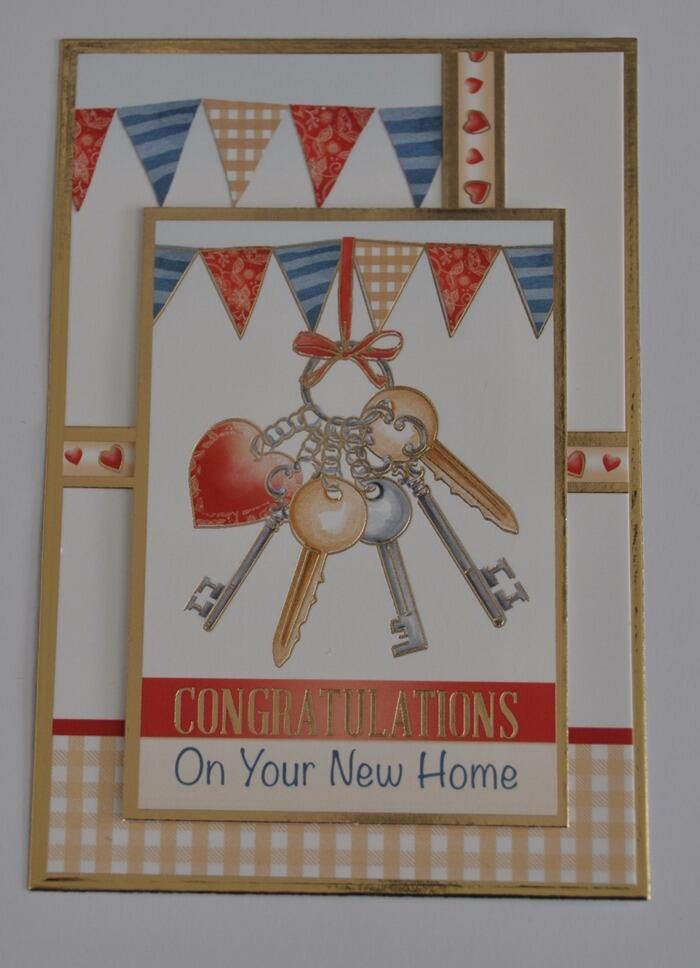 Congratulations On Your New Home Keys Handmade Card Topper