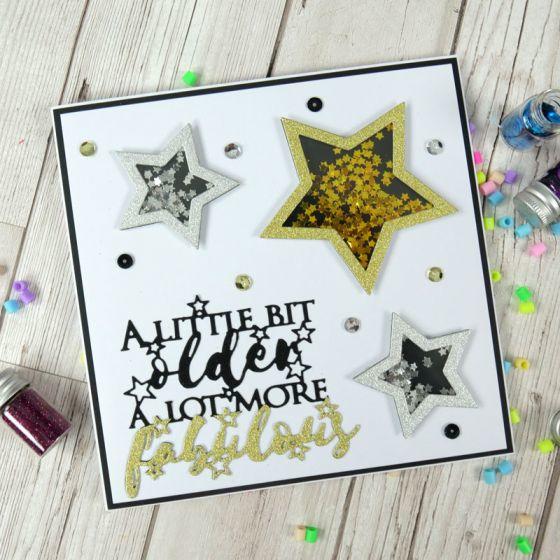 Hunkydory Diamond Sparkles Shimmer Card - Midnight Black