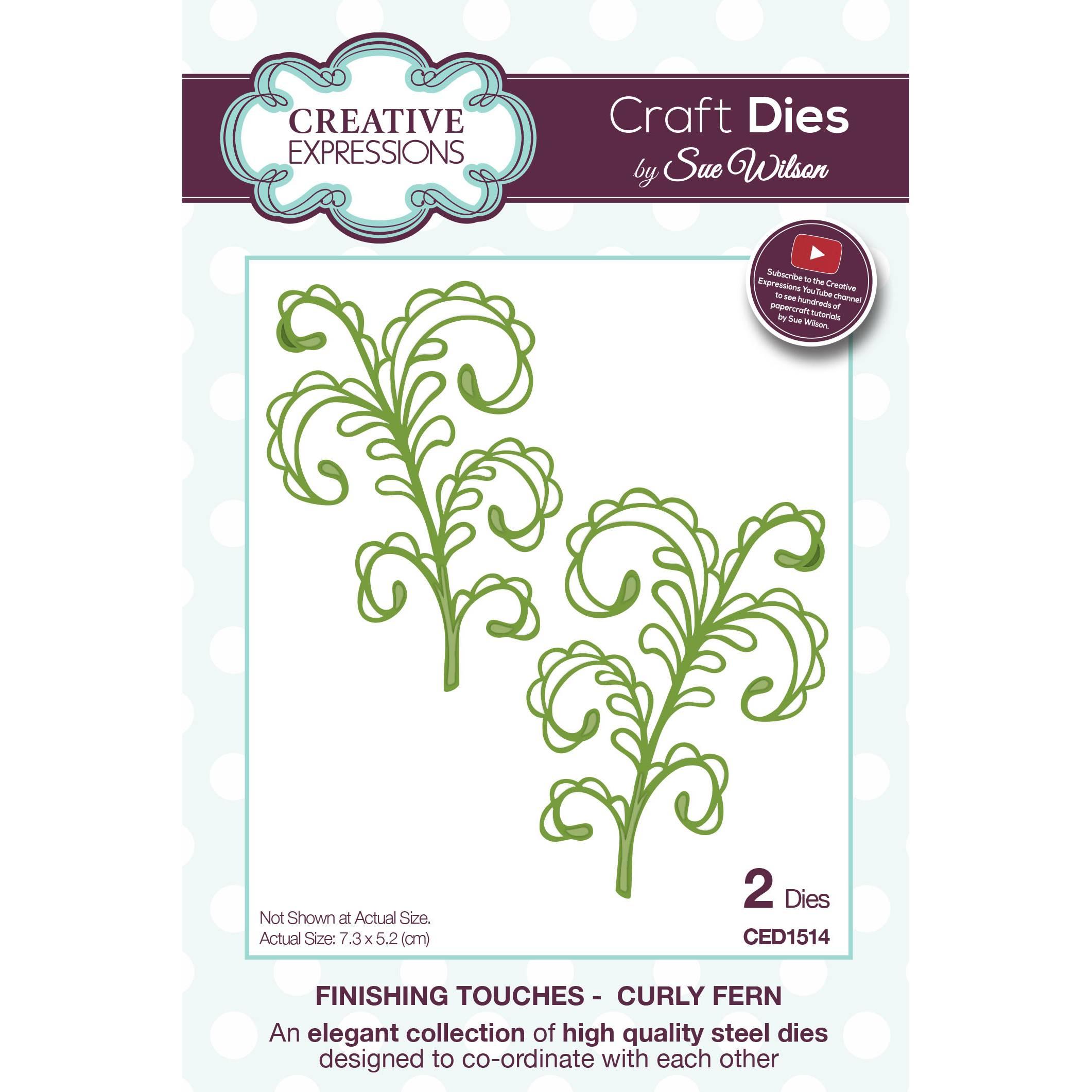 Creative Expressions Sue Wilson Finishing Touches Curly Fern Craft Die