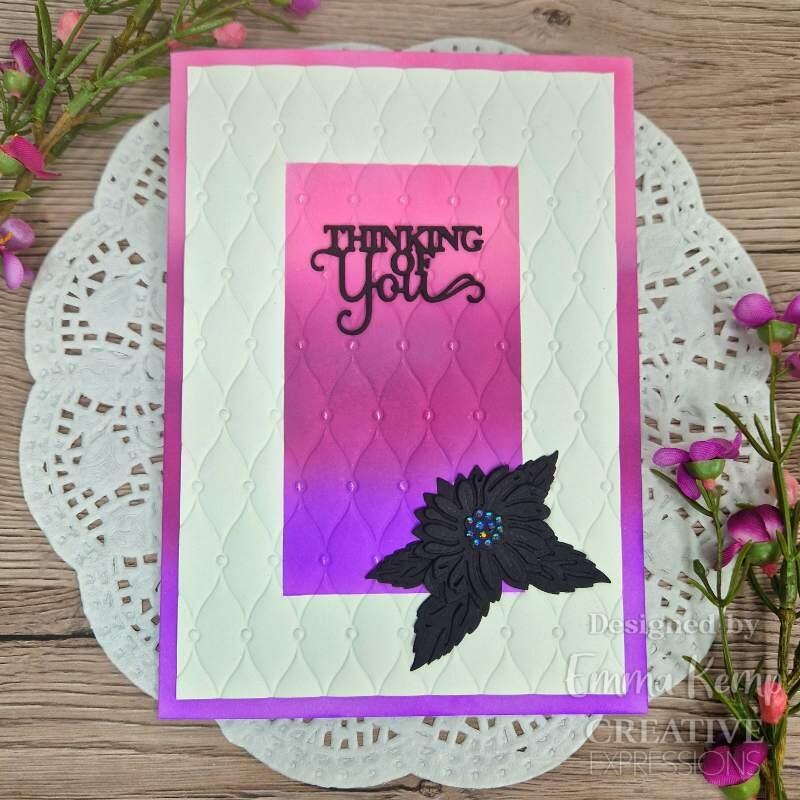 Creative Expressions Padded Quilt 8 in x 8 in 3D Embossing Folder