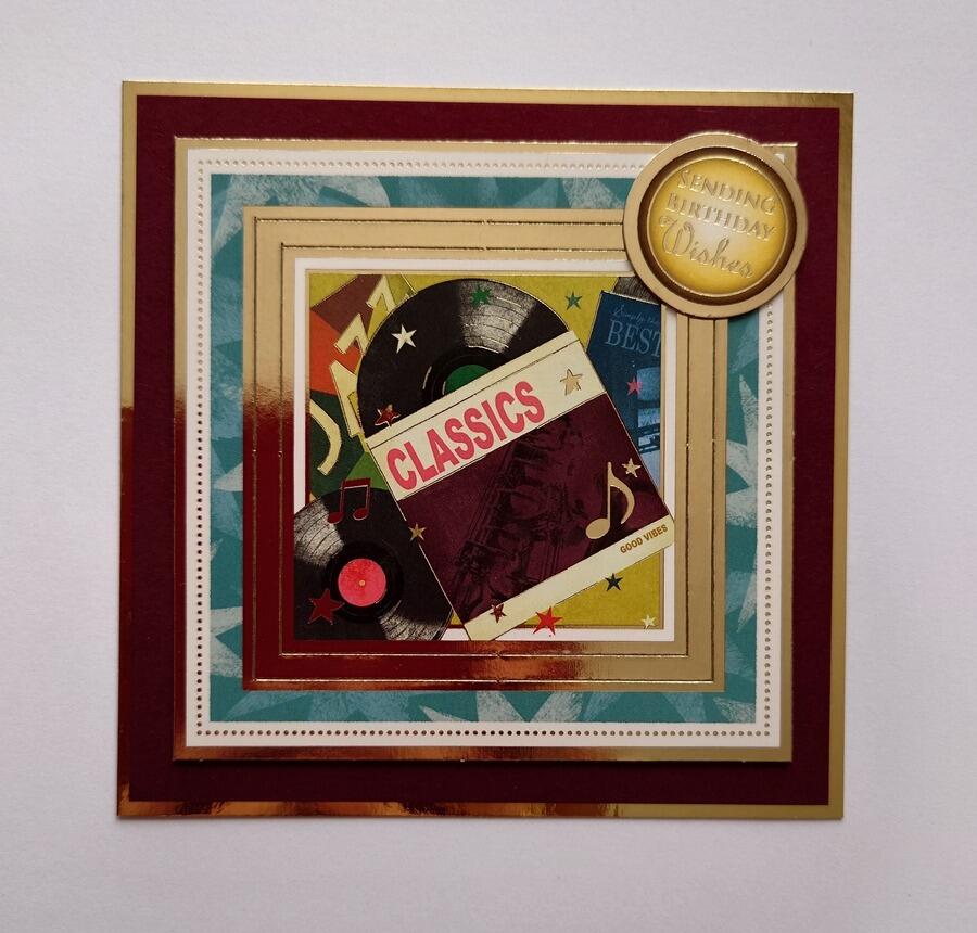 Sending Birthday Wishes Music Vinyl Records Jazz Classics Handmade Card ...