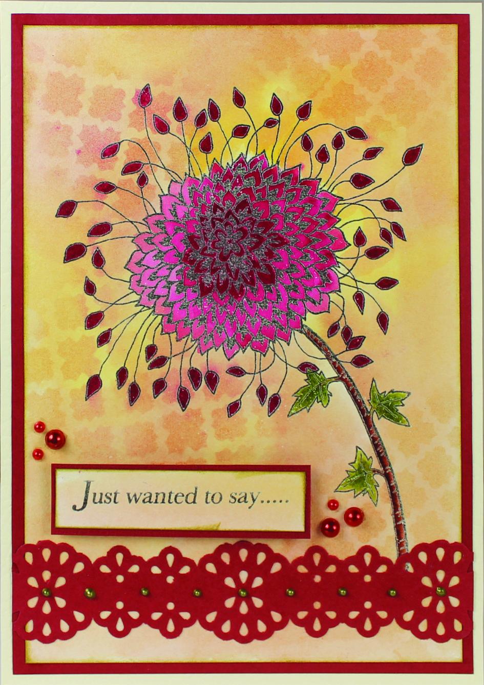 Woodware Clear Singles Bold Blooms Harriet 4 in x 6 in Stamp