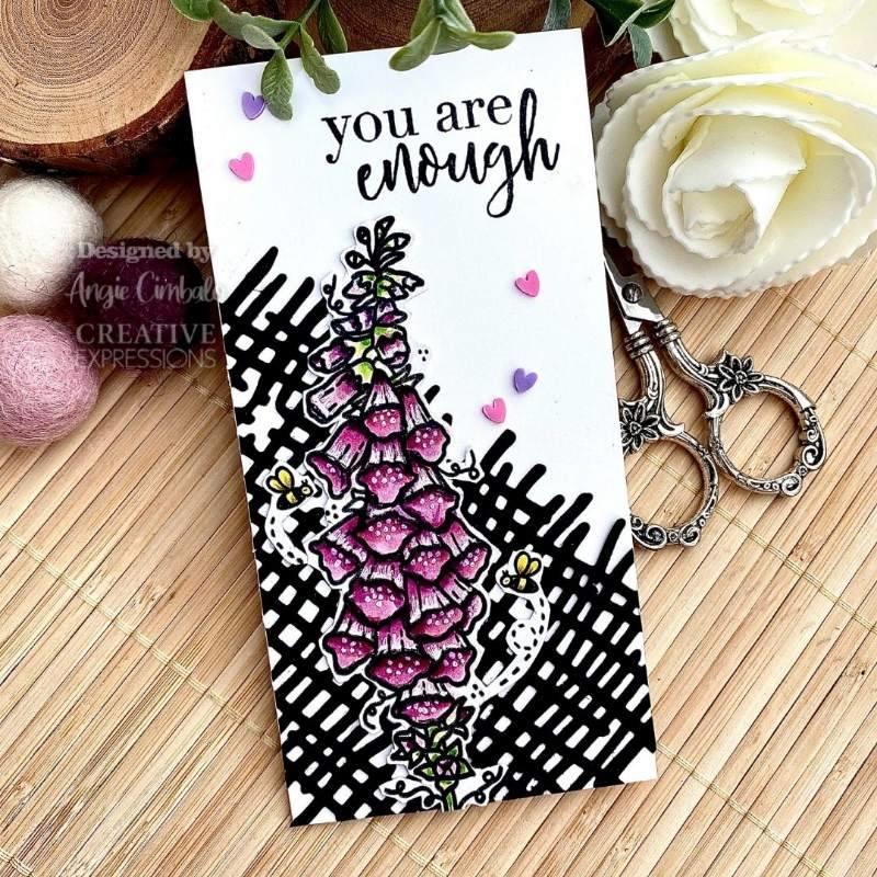 Creative Expressions Sam Poole Foxglove and Bees 6 in x 4 in Clear ...