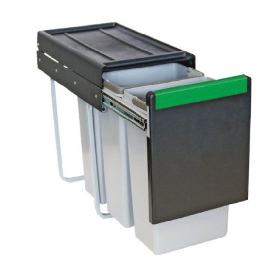 Carron Phoenix Linea 330 Waste Sorter Triple Bin - 30 Litres - 134.0204.153