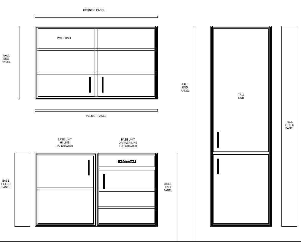 197015F 150mm tall filler panel H.1970mm