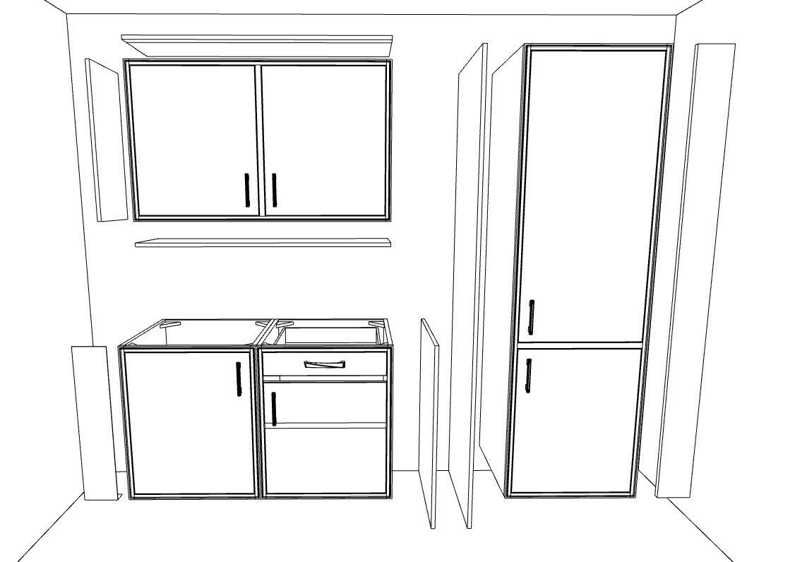 197015F 150mm tall filler panel H.1970mm