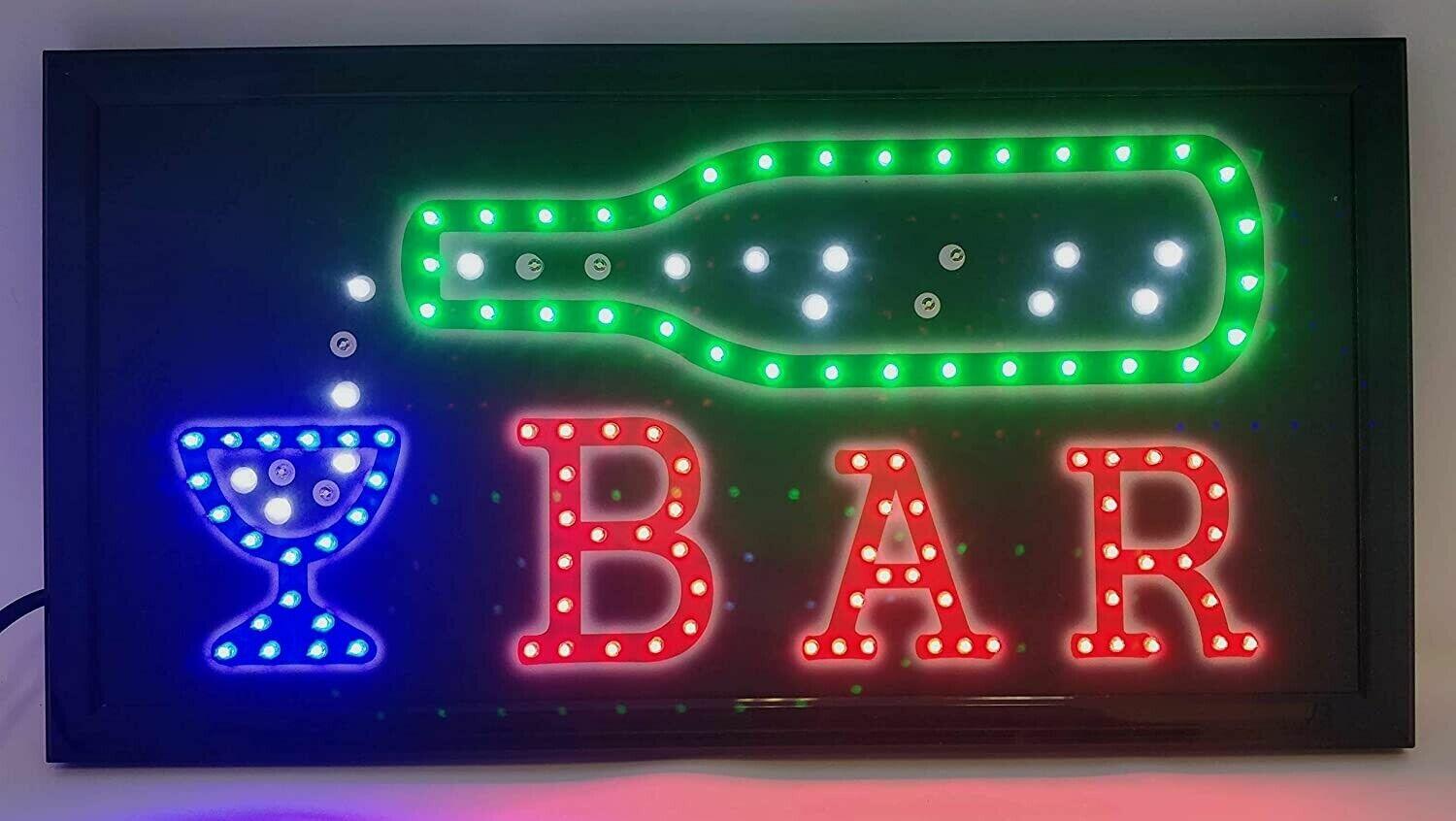 Super Bright Colour Illuminated Flashing LED BAR Sign Light For Shops ...