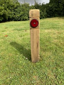 12" and 18" Easy Install Timber Reflective Verge Posts