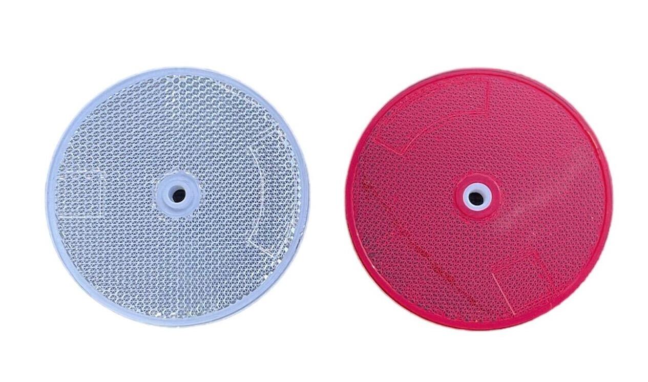Red or Clear Fence or Post Reflector 80mm