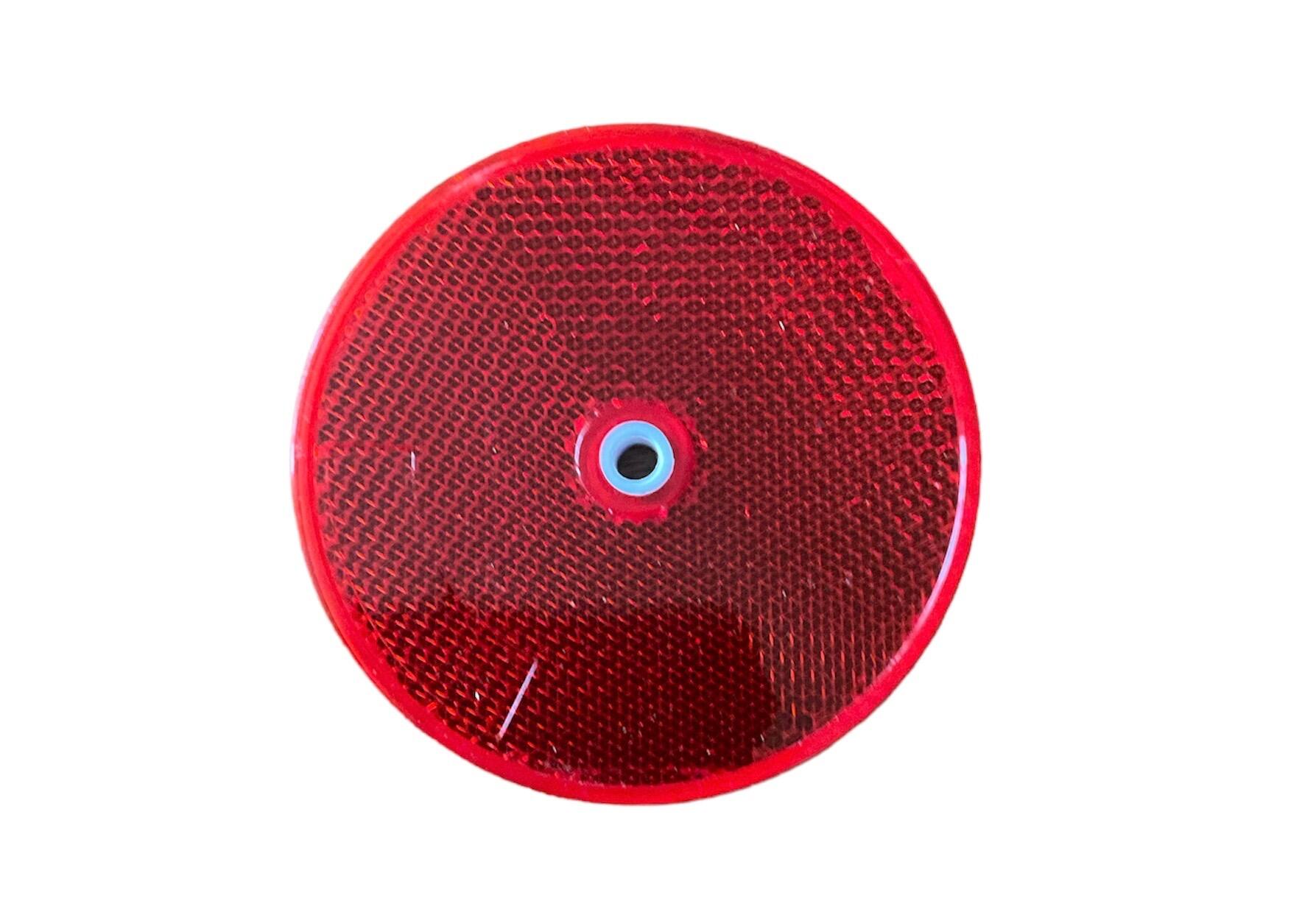 Red or Clear Fence or Post Reflector 80mm