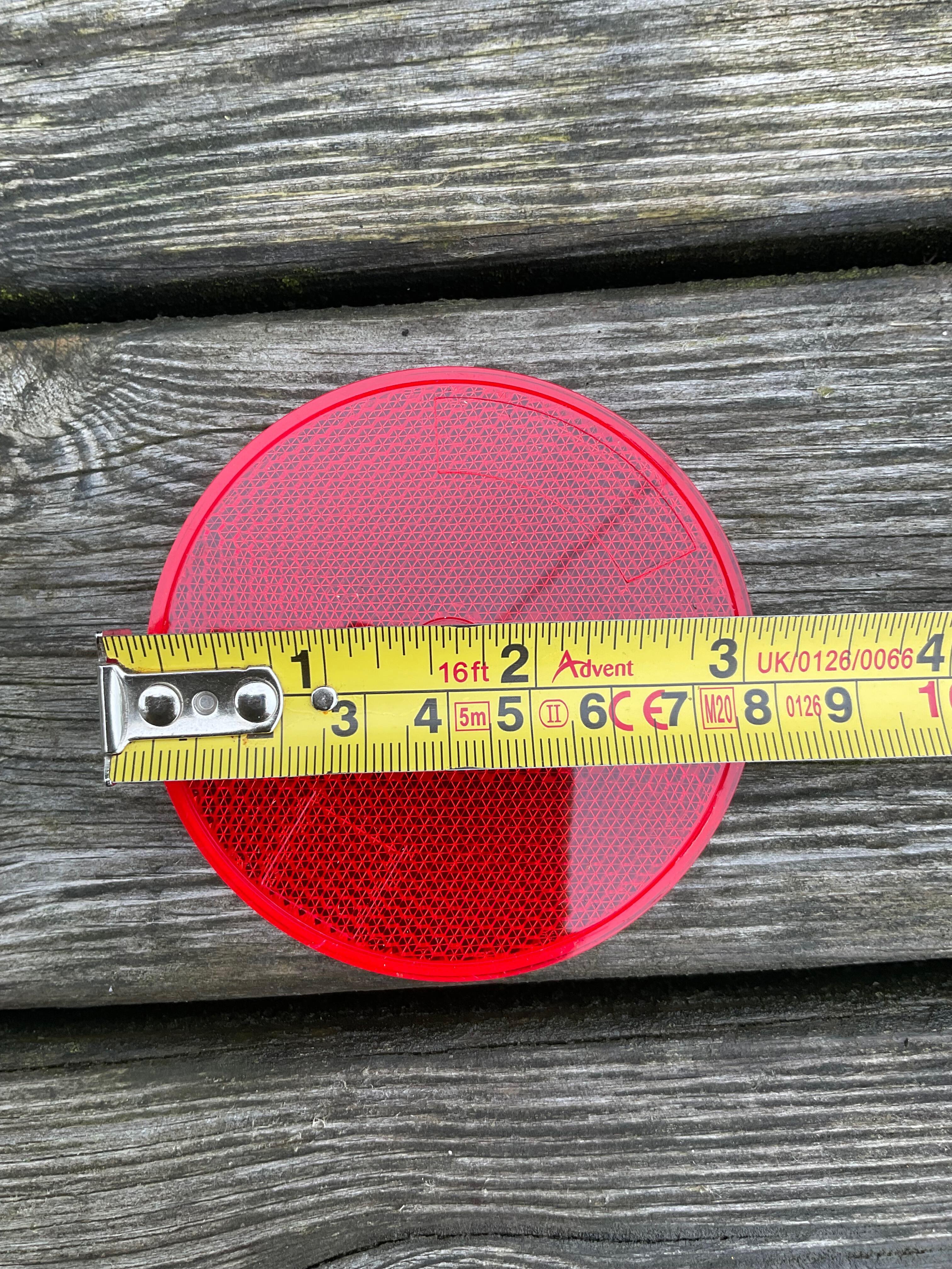 Red or Clear Fence or Post Reflector 80mm