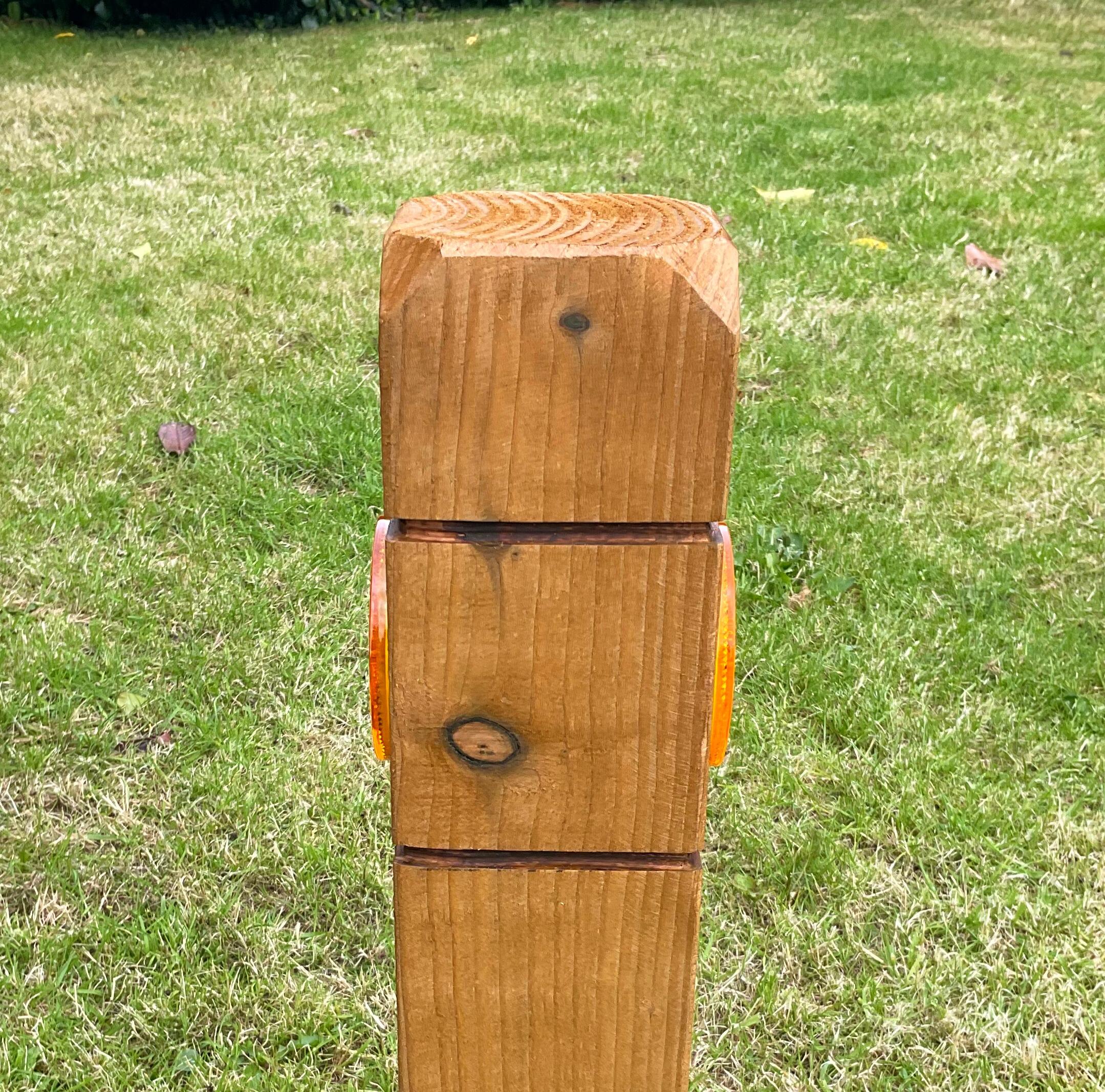 24" Easy Install Timber Verge Protection Posts
