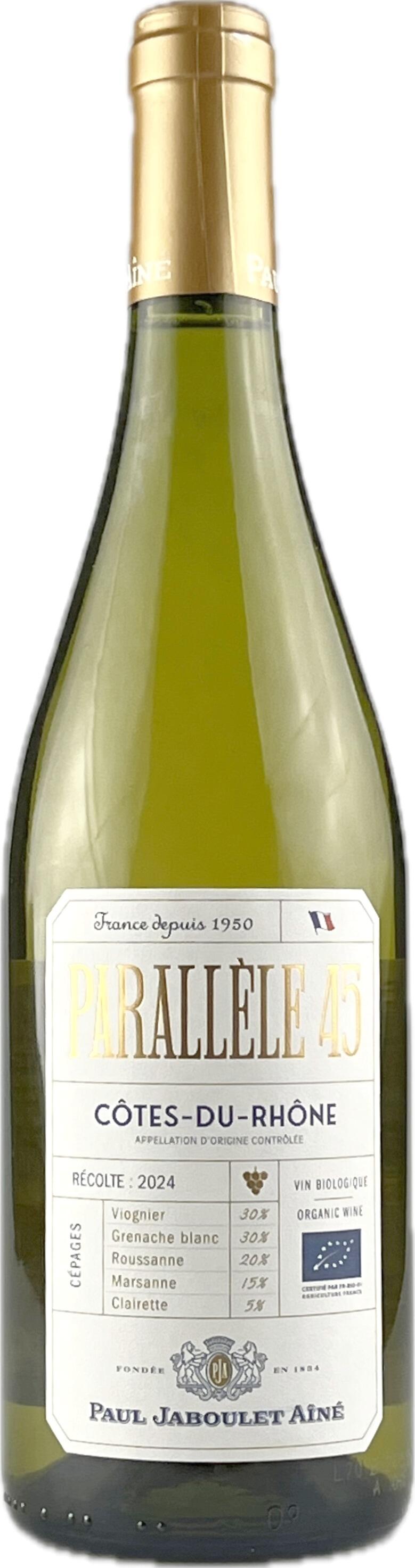 Parallele 45 Paul Jaboulet Cotes du Rhone Blanc Øko