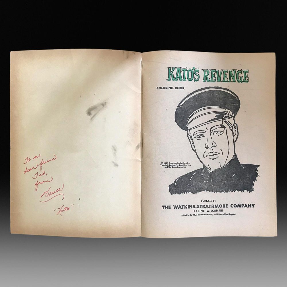 Kato's Revenge Colouring Book, Signed by Bruce Lee