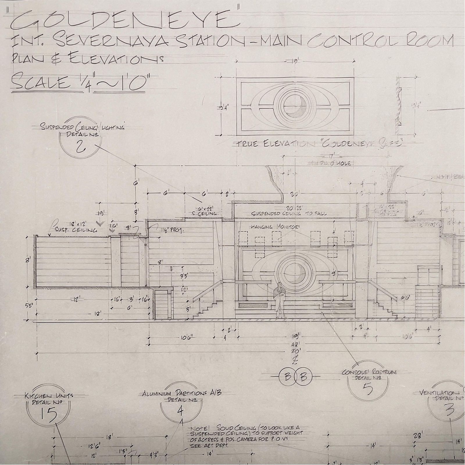 Goldeneye - Full-Size Architectural Blueprints for Severnaya Interior Control Room