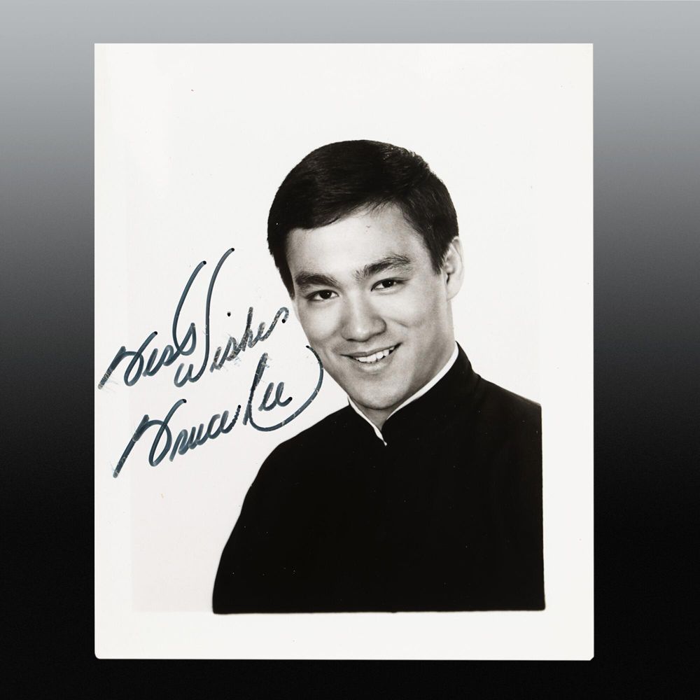 A Green Hornet Publicity Photo Signed by Bruce Lee