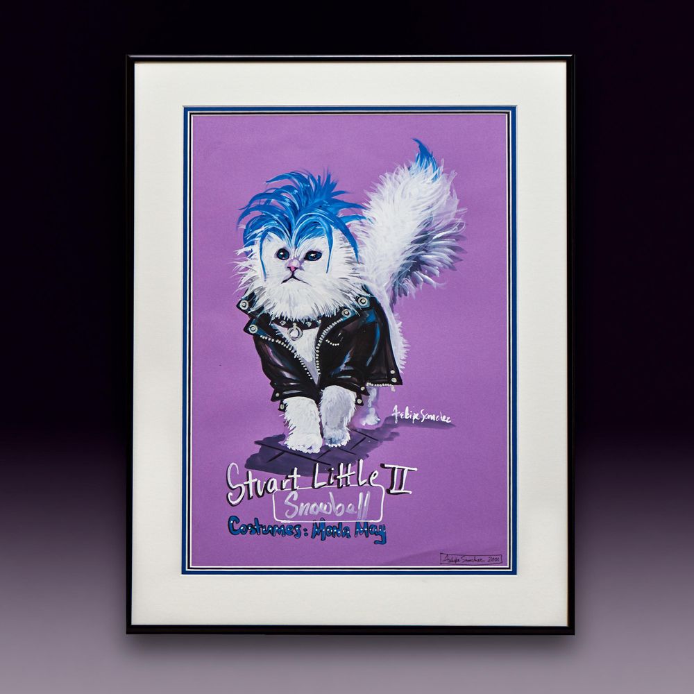 Original Concept Drawing of Snowbell from Stuart Little 2 (2002)