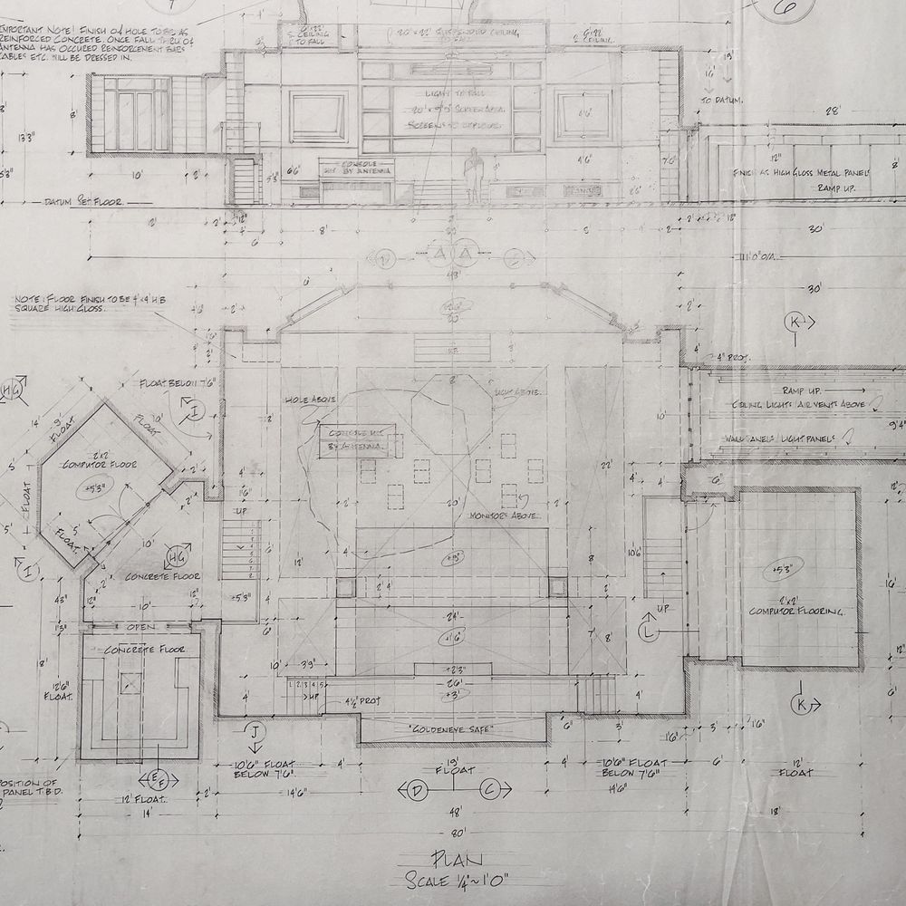 Goldeneye - Full-Size Architectural Blueprints for Severnaya Interior Control Room