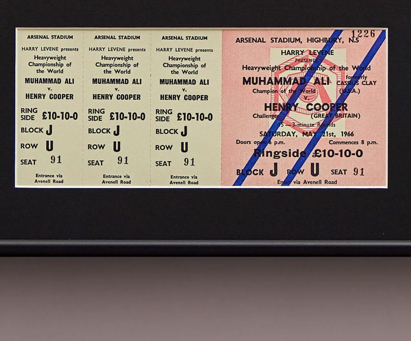 Muhammad Ali Vs Henry Cooper 2, 1966, Official Ticket And Fight Program