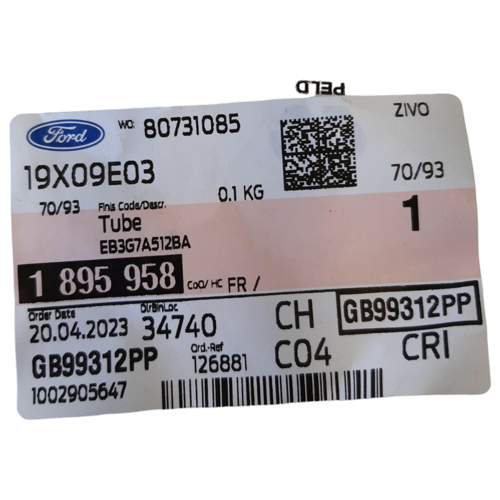 Genuine Ford Ranger Clutch master cylinder pipe 1895958