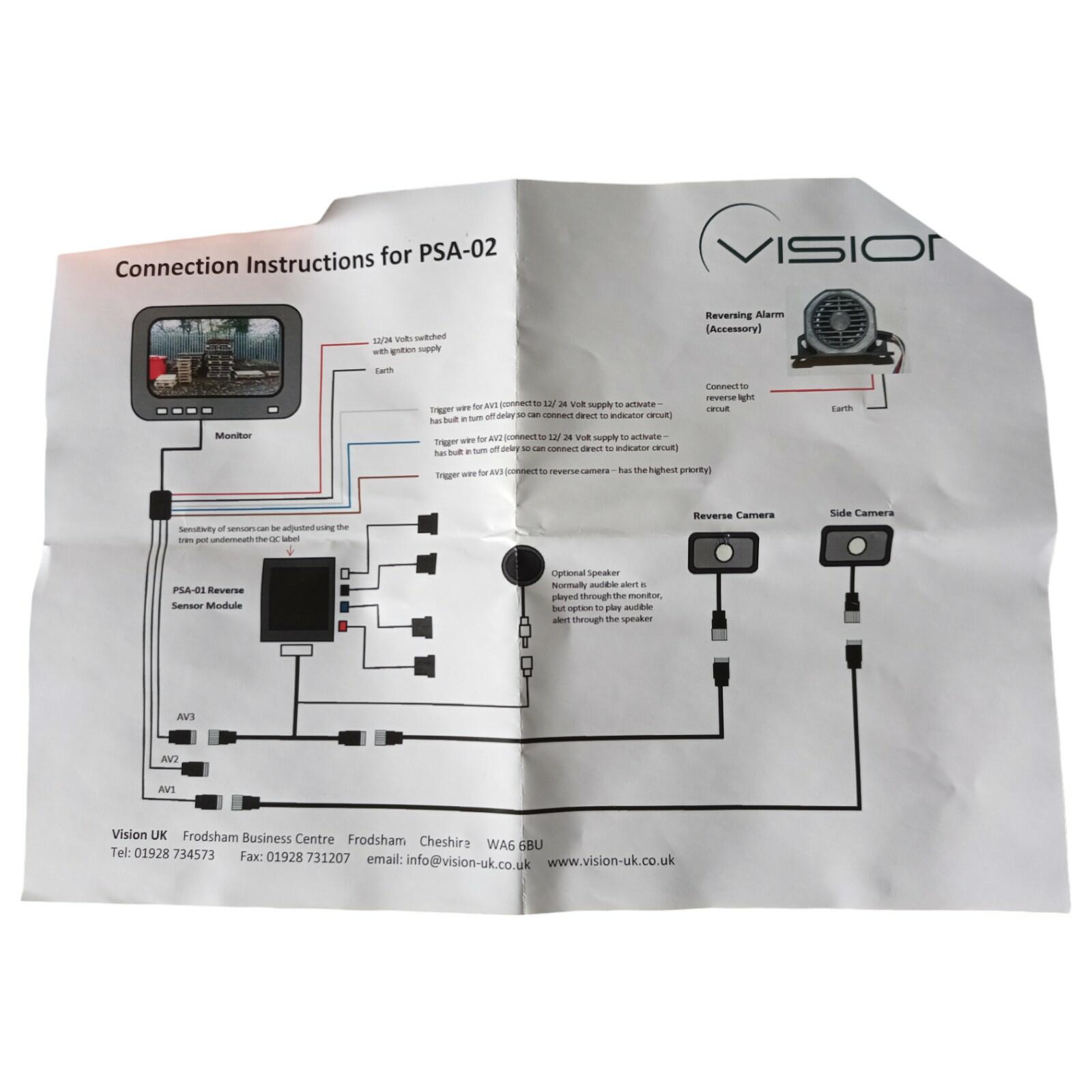 Vision UK Reverse parking sensor kit PSA028M – VIN Required | Genuine