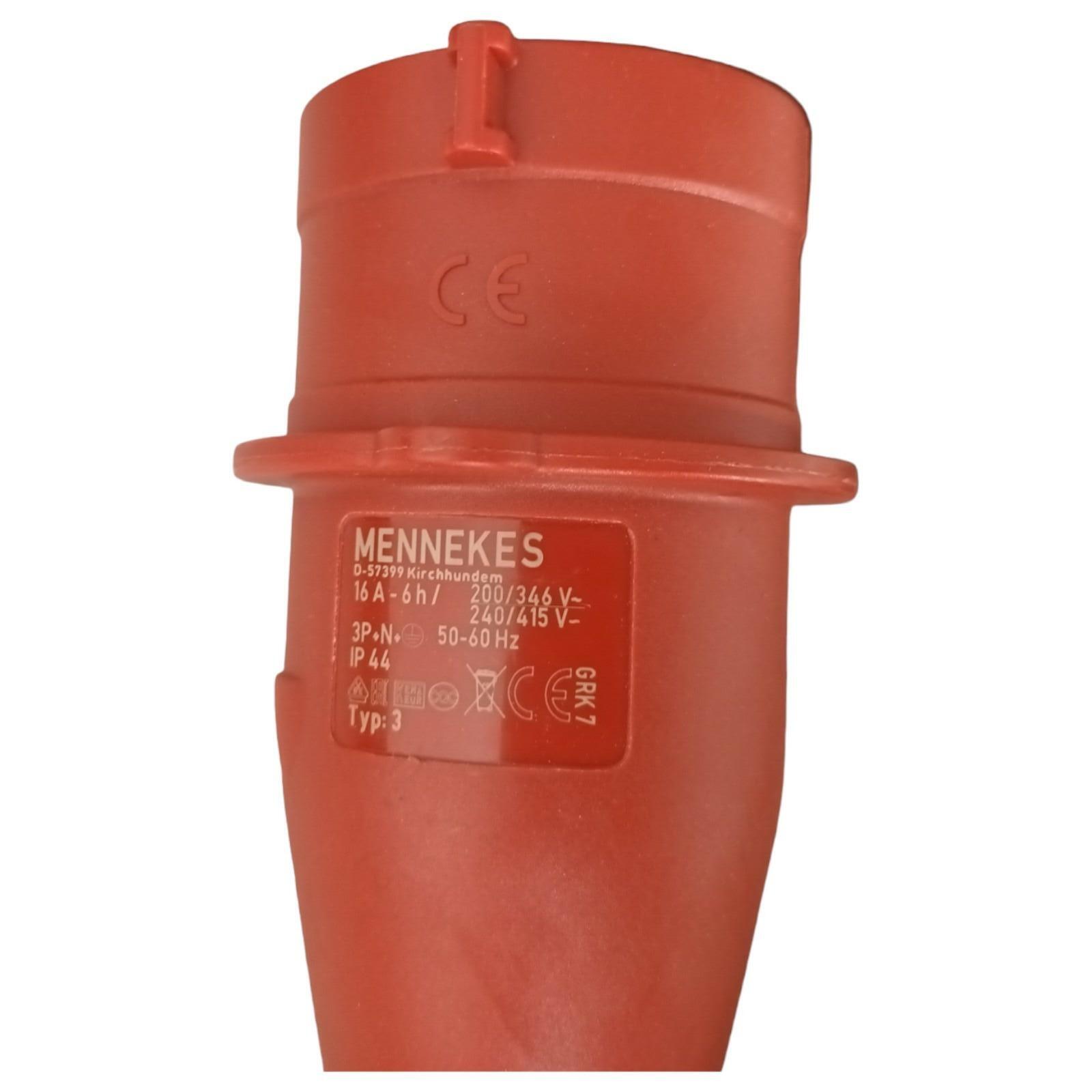 Mennekes 5 Pin Connector Sockets & Cable (approx 11mm) D57399