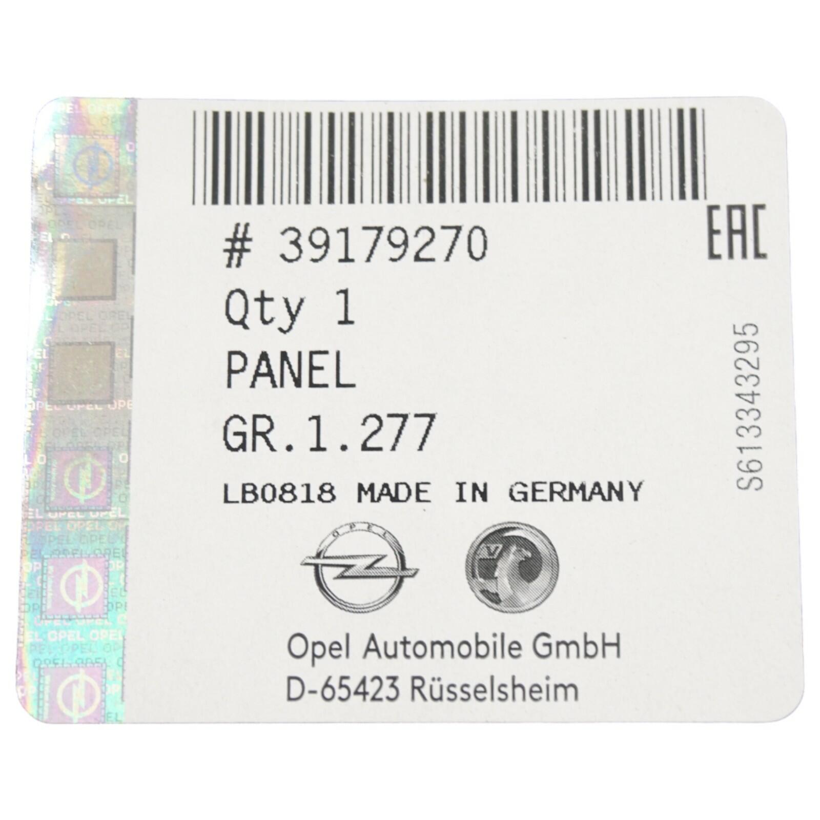 Vauxhall Astra K | Upper RH Radiator Air Guide Panel | 39179270 | GFN Parts