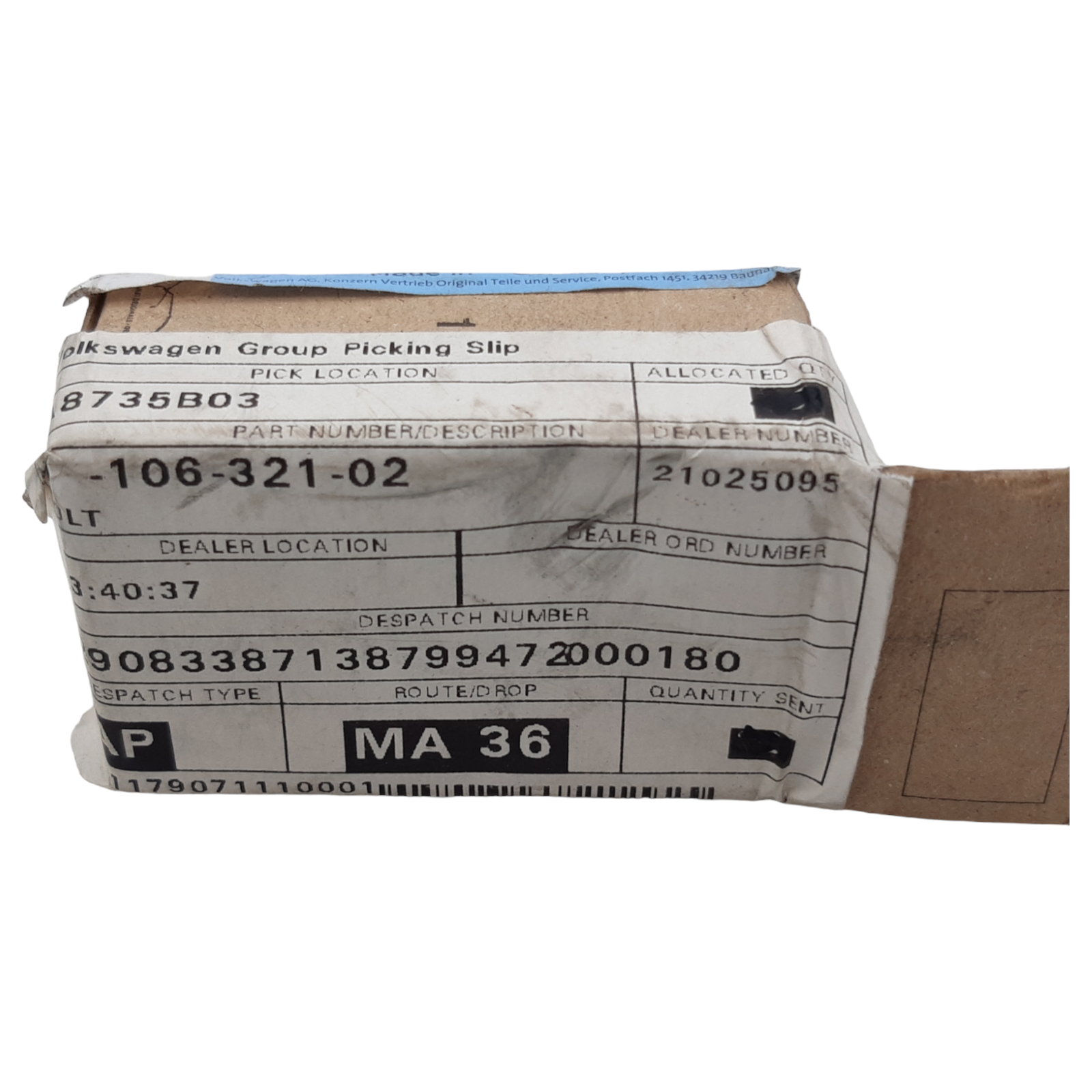 Genuine Volkswagen Bolt N10632102