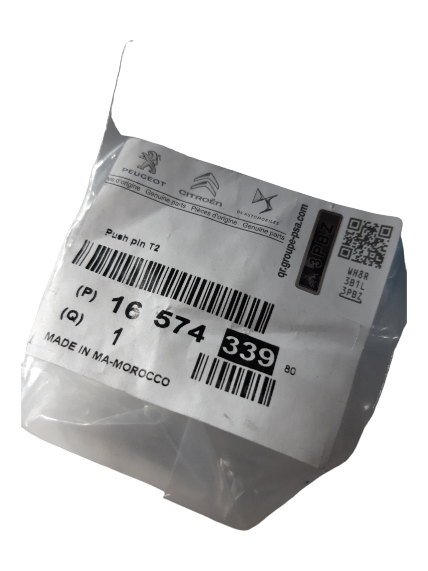 Genuine PSA Exterior moulding clip 1657433980