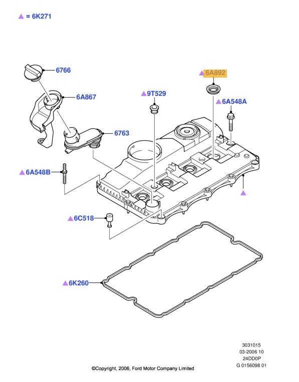 Genuine Ford Transit (TT9) Cylinder head seal 1372494