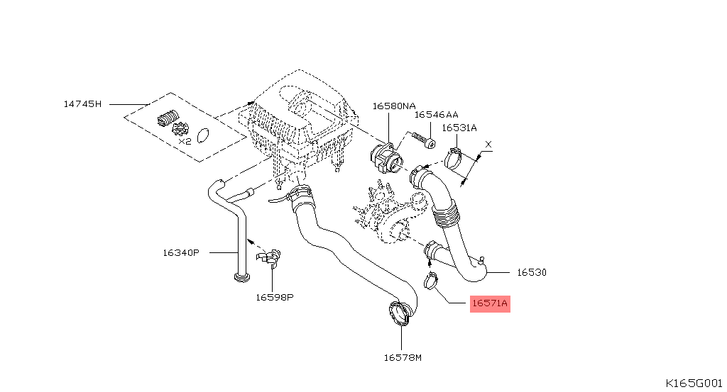 Nissan | Air Hose Clamp | 1656000QAA | GFN Parts