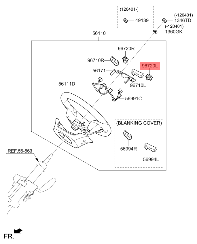 Kia Sportage | LH Steering Wheel Switch Assembly | 967003W502EQ | GFN Parts