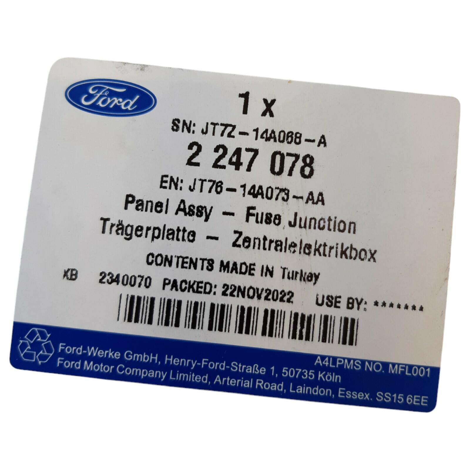 Ford Transit / Tourneo Courier | Fuse Junction Panel Assembly | 2247078 ...