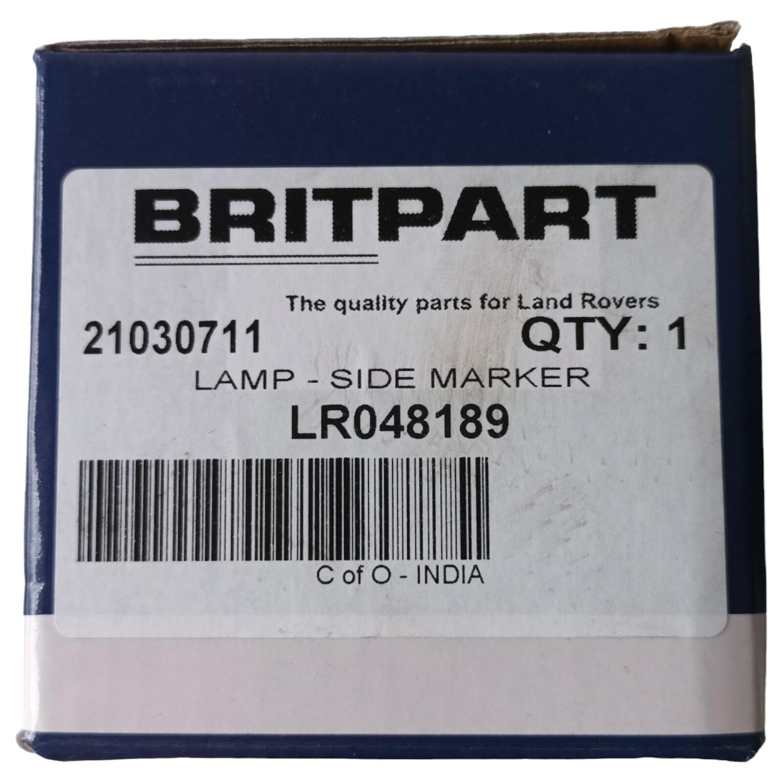 Britpart Side light lamp assembly fits Land Rover Defender LR048189