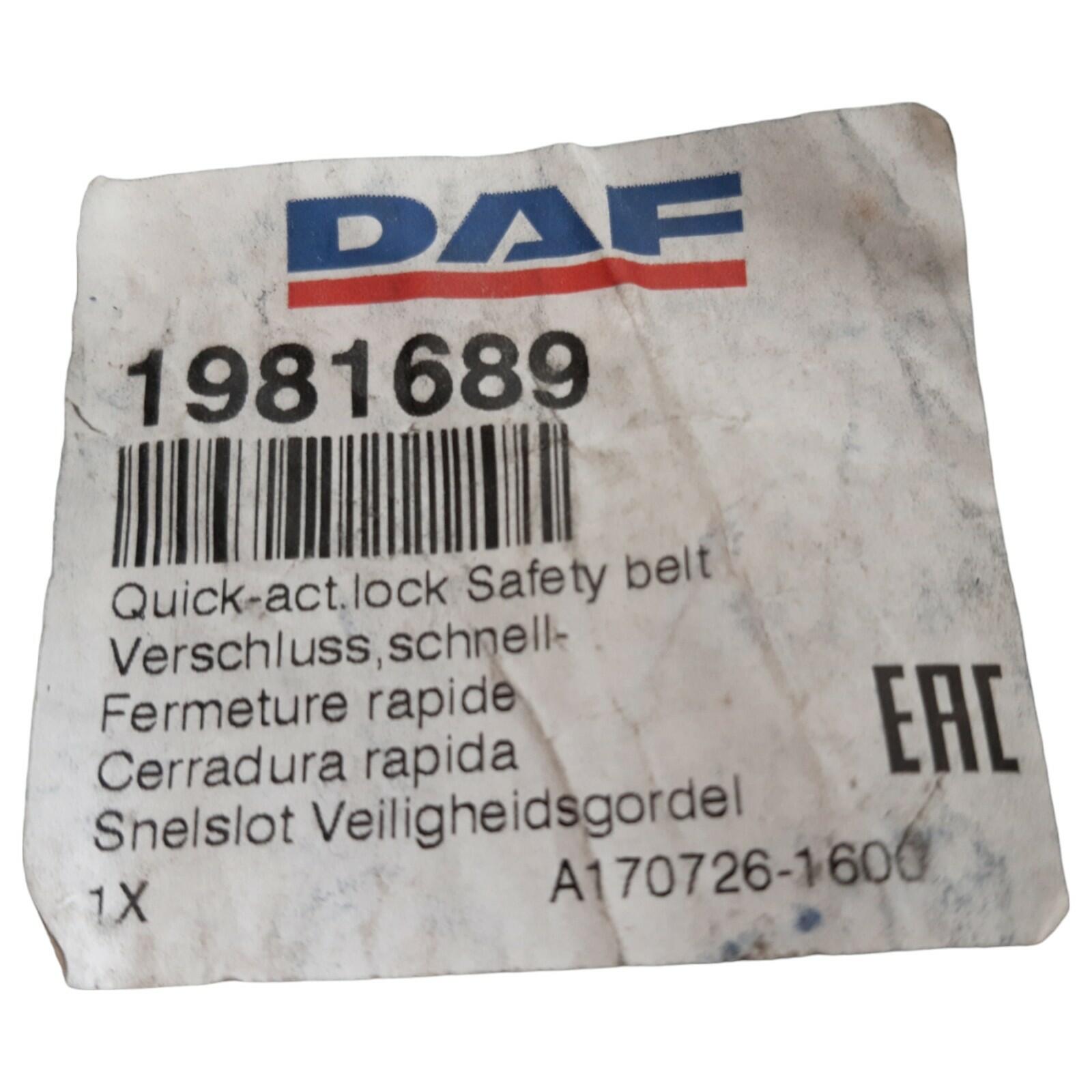 Genuine DAF LF Quick action seat belt buckle 1981689 – VIN Required