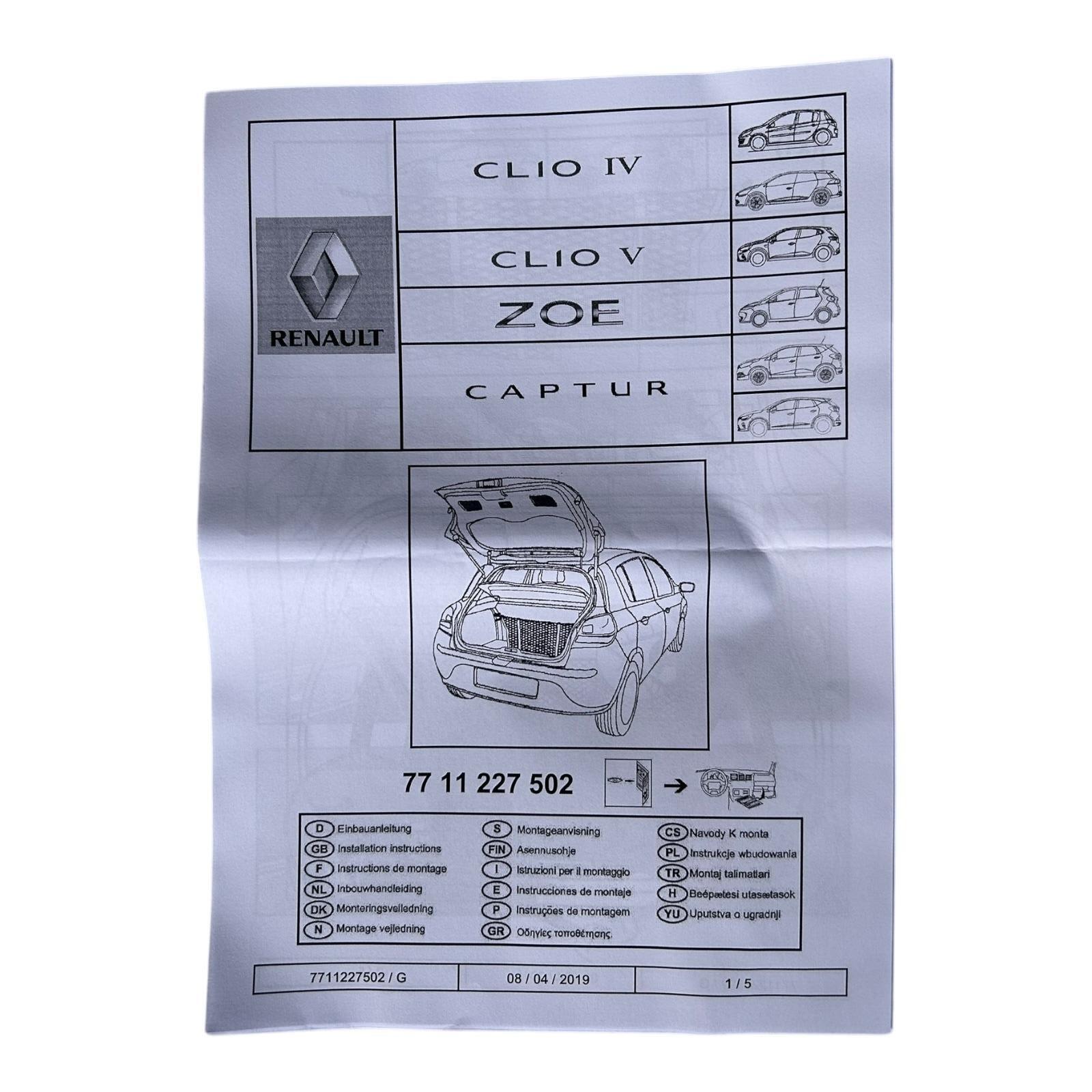 Genuine Renault / Dacia Cargo tidy net (multi-model fit) 7711227502