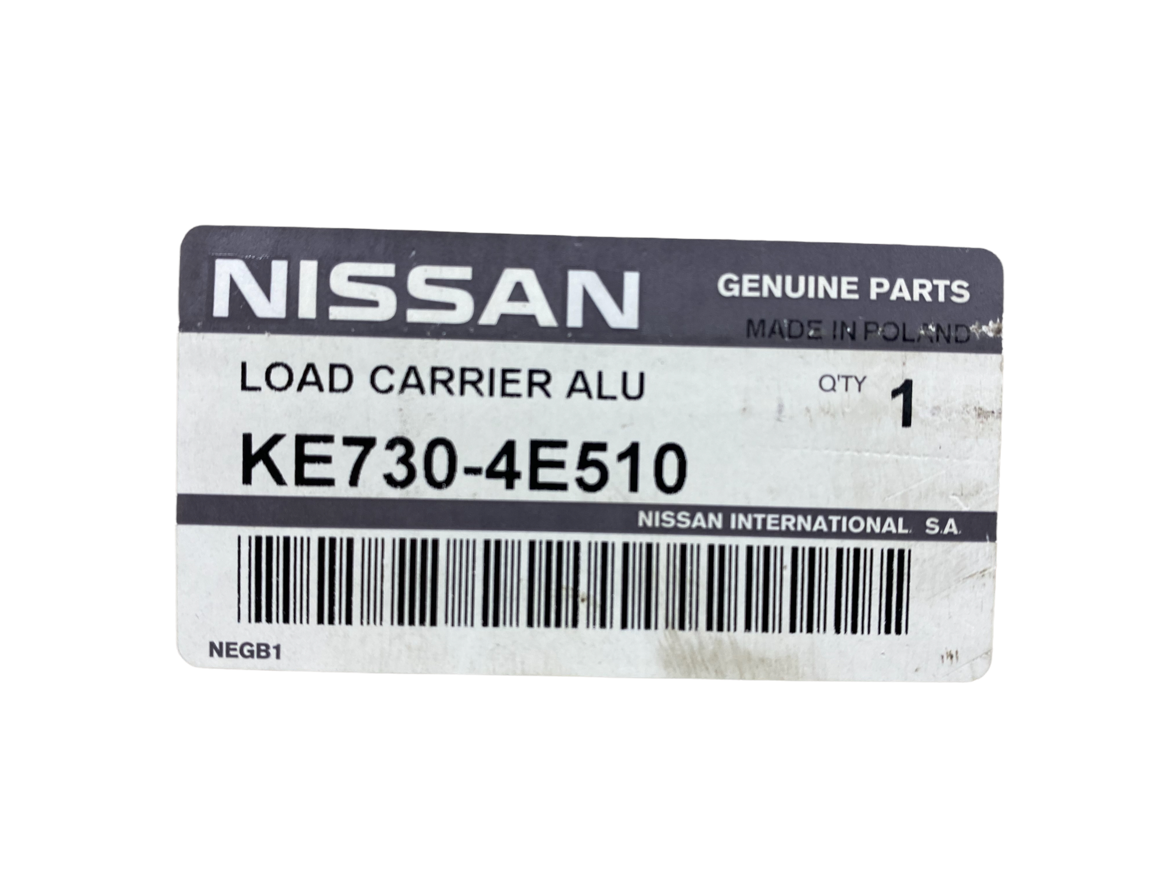 Nissan Qashqai | Aluminium Load Carrier T-Track Roof Rails | KE7304E510 ...
