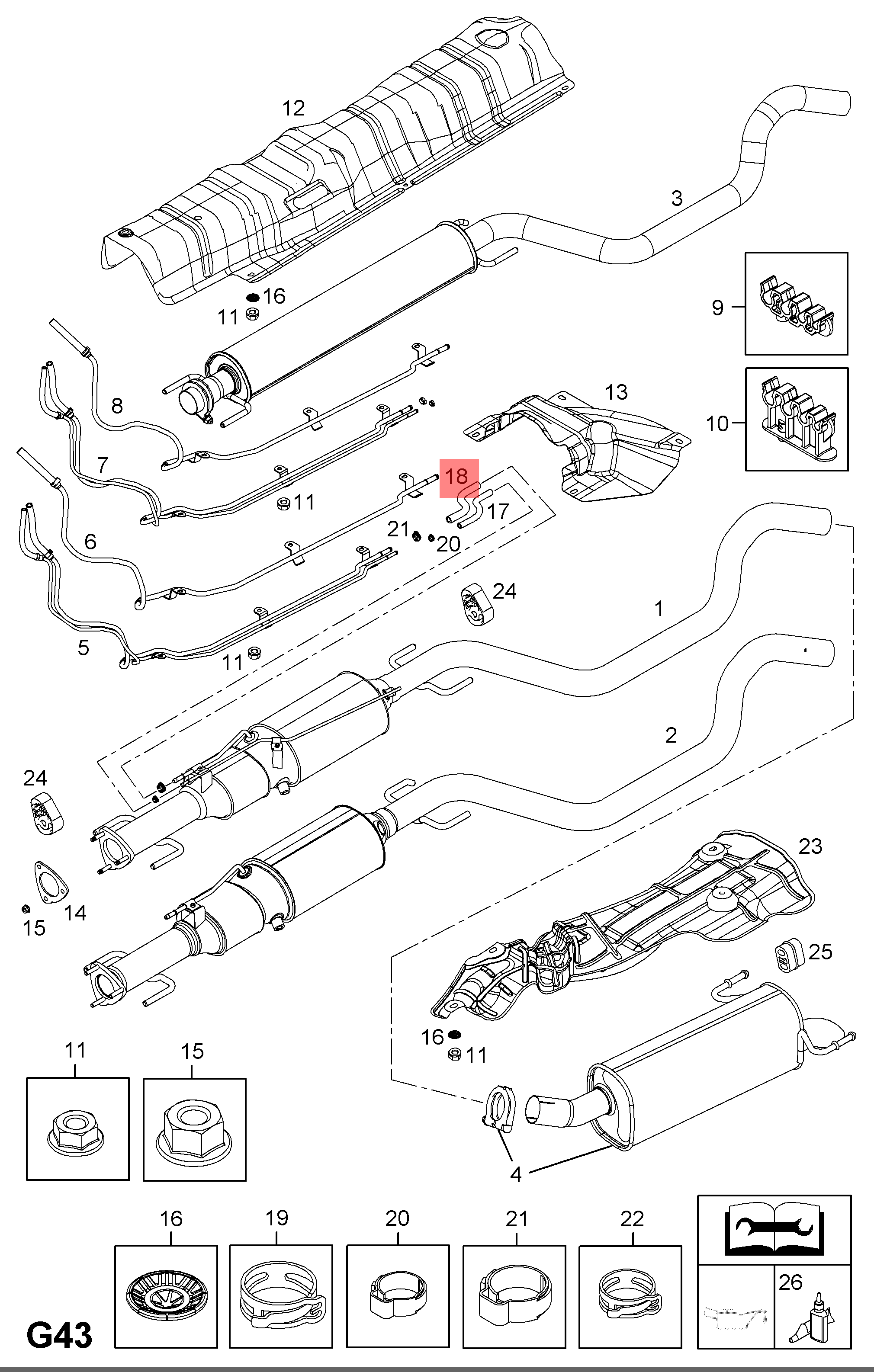 Vauxhall Astra H / Zafira B | Exhaust Pressure Difference Sensor Hose ...