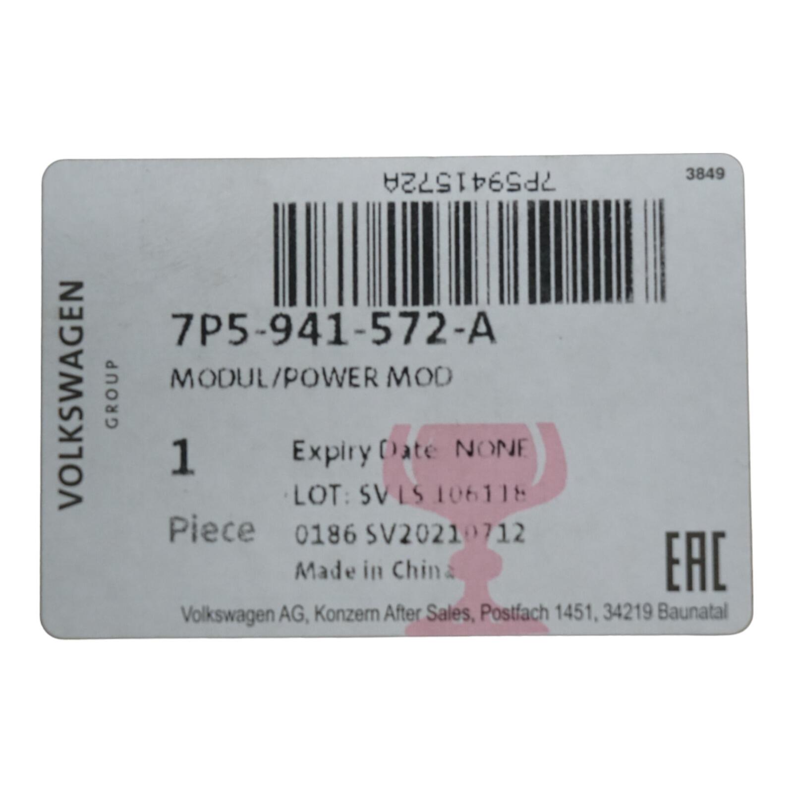 Genuine Volkswagen LED Adaptive headlight control module 7P5941572A