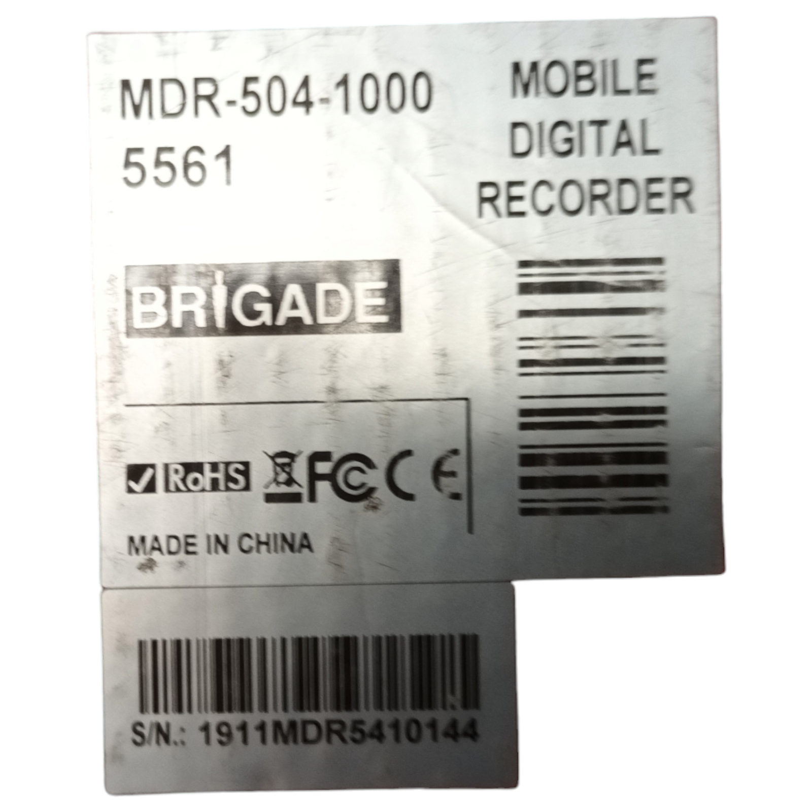 Brigade MDR Mobile digital data recorder 1TB recording system MDR5041000