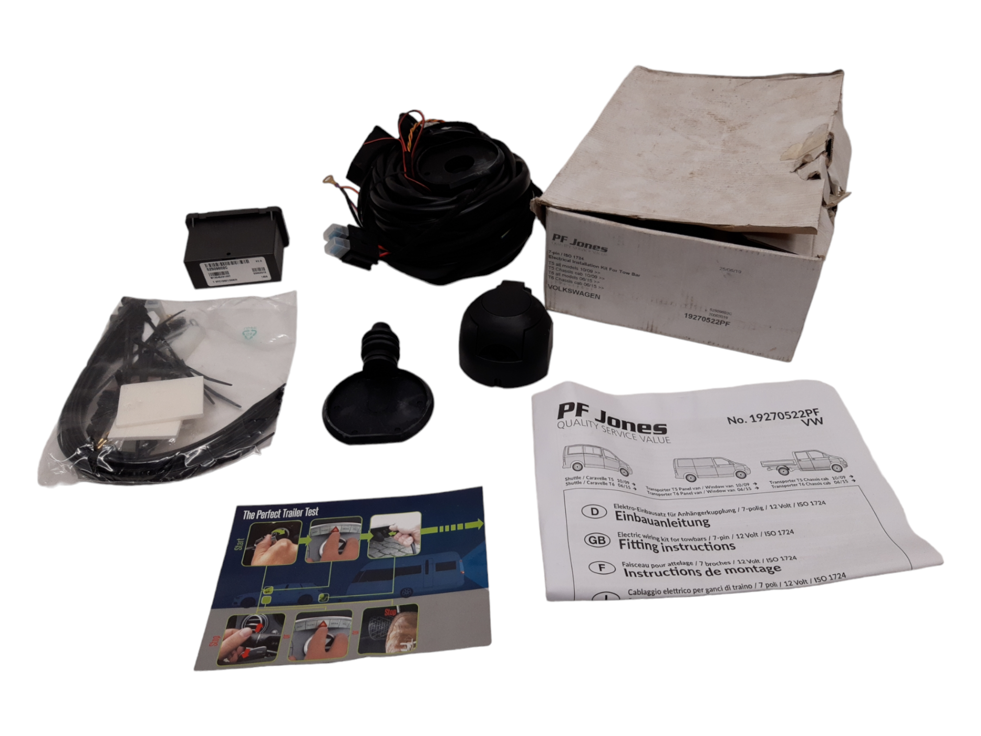 7-Pin Tow bar electrical Installation kit fits Volkswagen Transporter ...