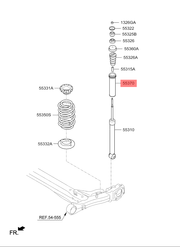Kia Picanto | Shock Absorber Dust Cover | 55370G6000 | GFN Parts