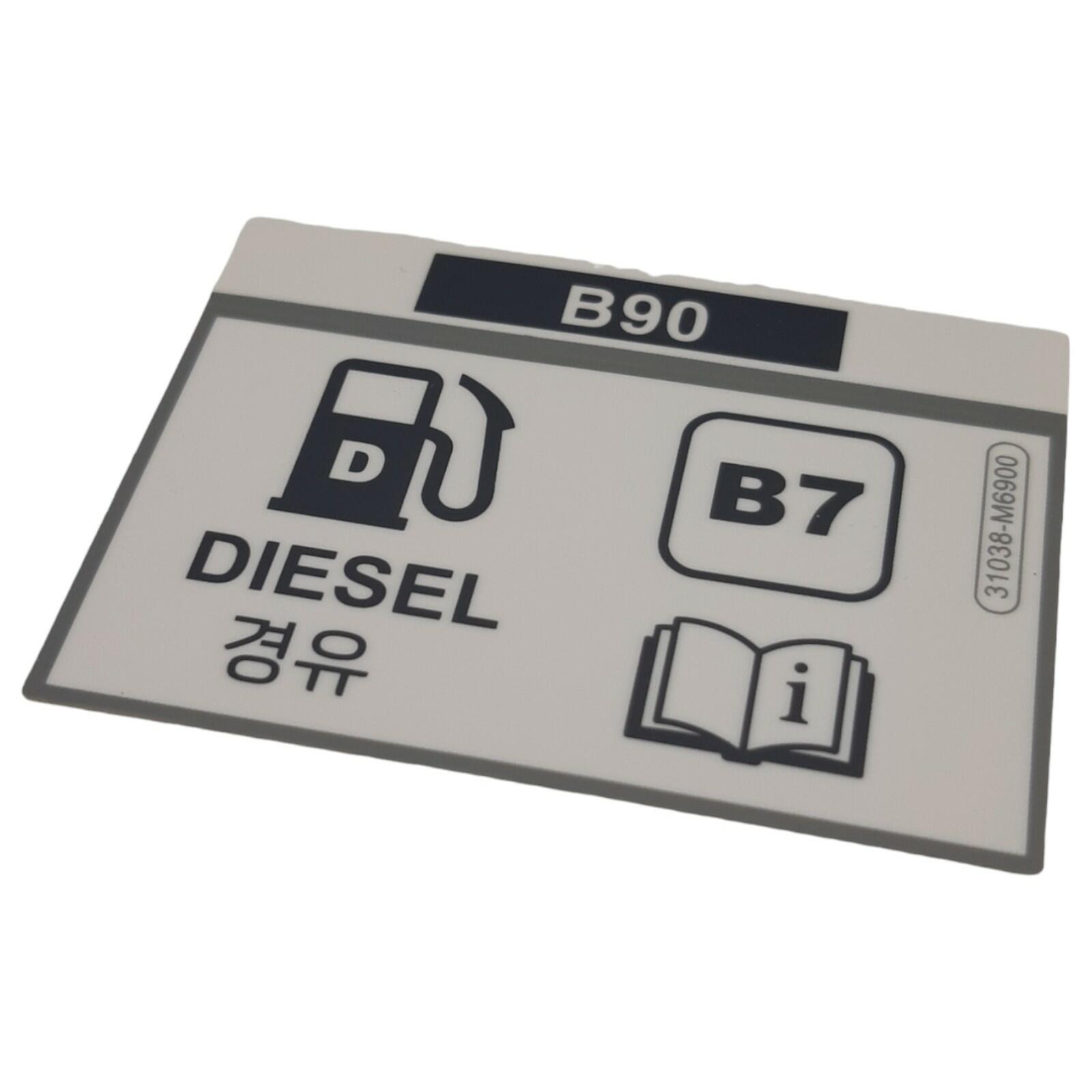 Genuine Hyundai/KIA Fuel Filler Label 31038M6900QQK – VIN Required